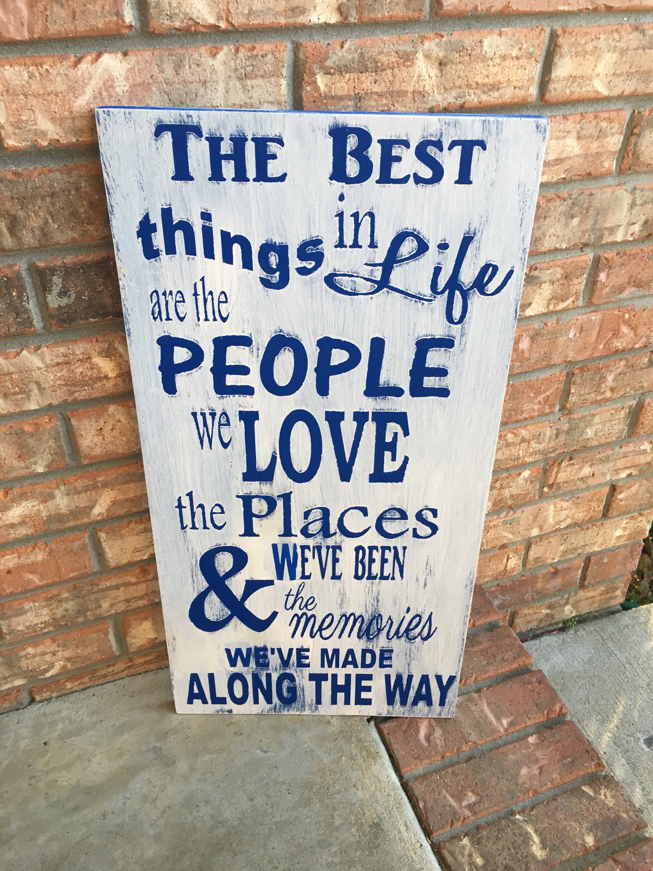The Things In Life..hand Painted .wood Sign on Luulla