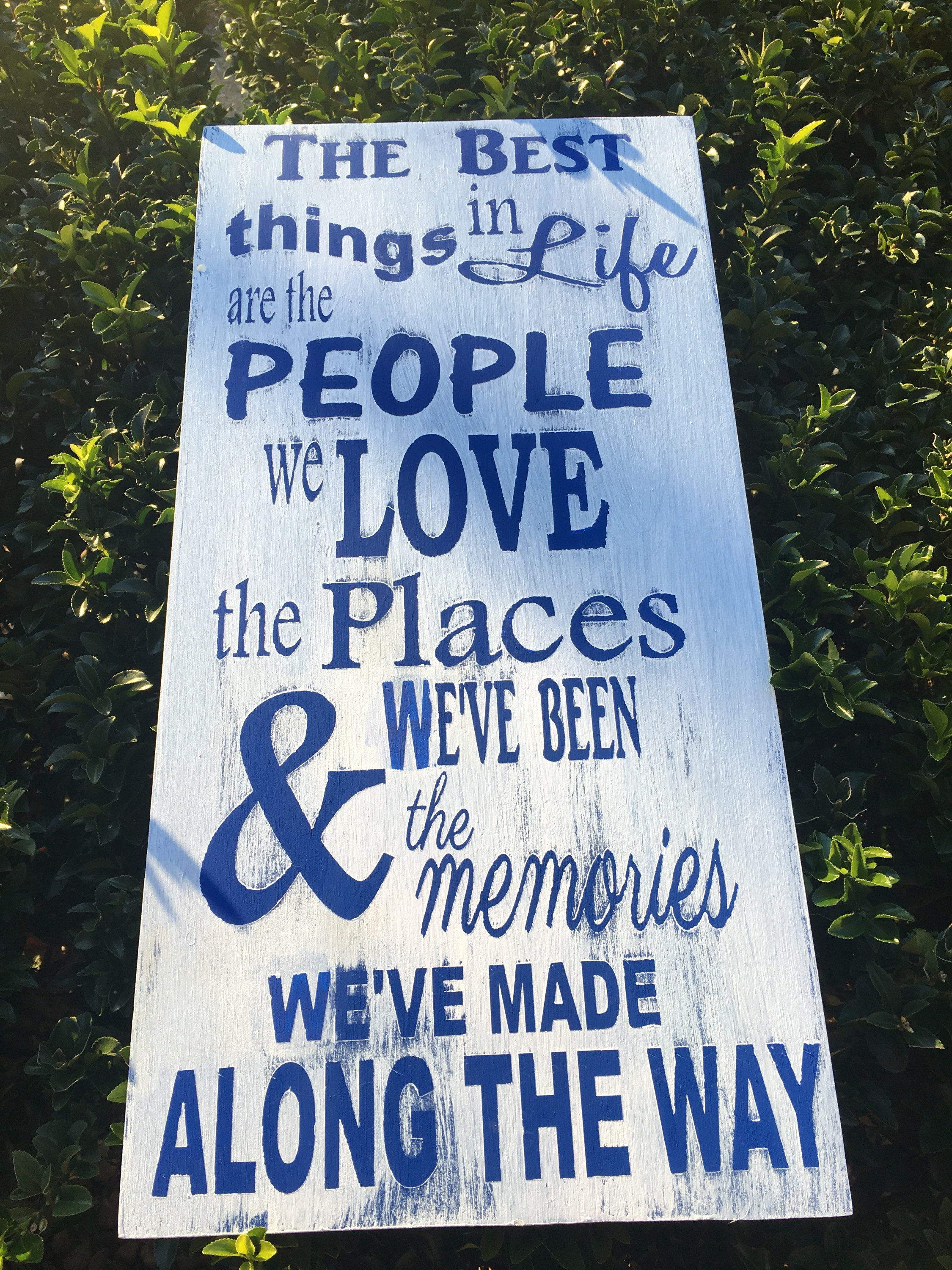 The Things In Life..hand Painted .wood Sign on Luulla