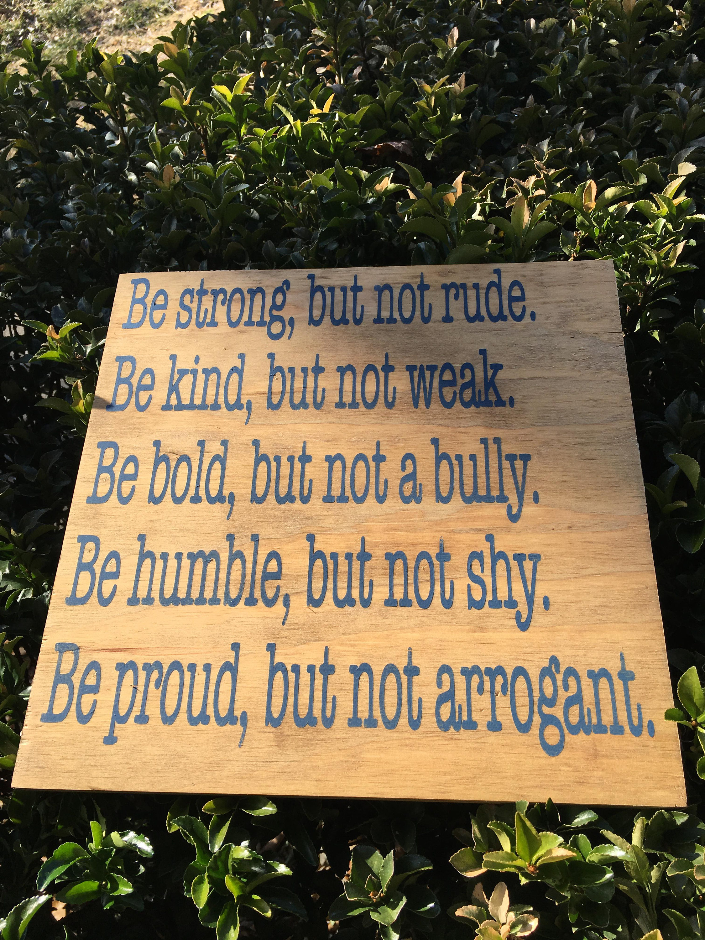 Be Strong. Be Kind. Be Bold. Be Humble. Be Proud. 12x12 Hand Painted ...