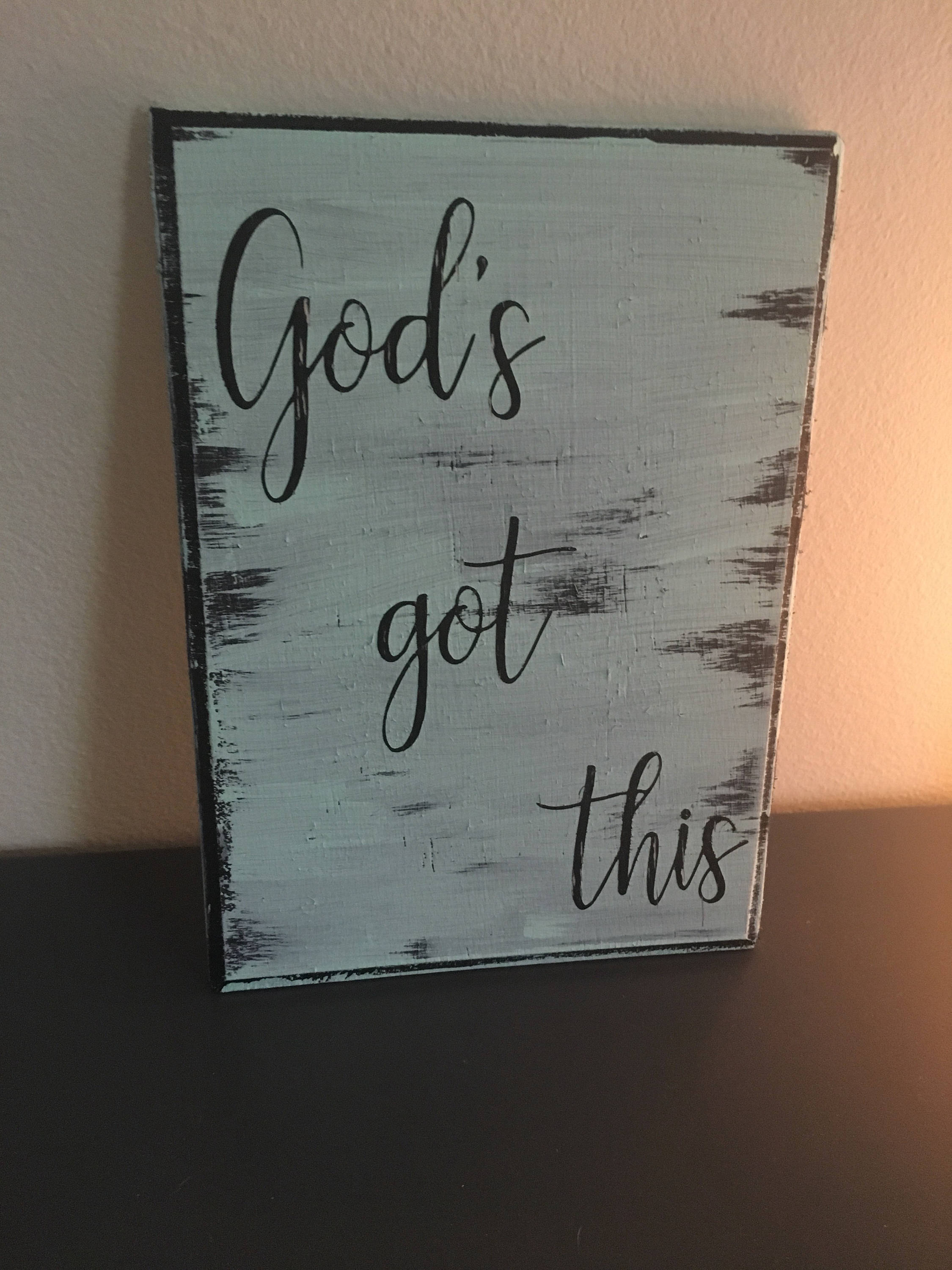 5x7 God's Got This -hand Painted Wood Sign on Luulla