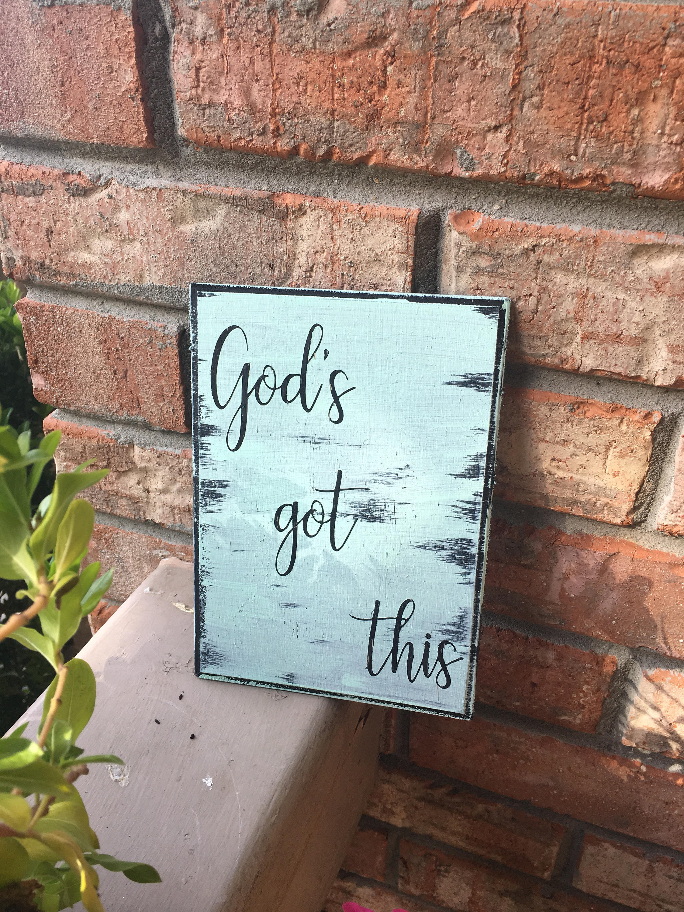 5x7 God's Got This -hand Painted Wood Sign on Luulla