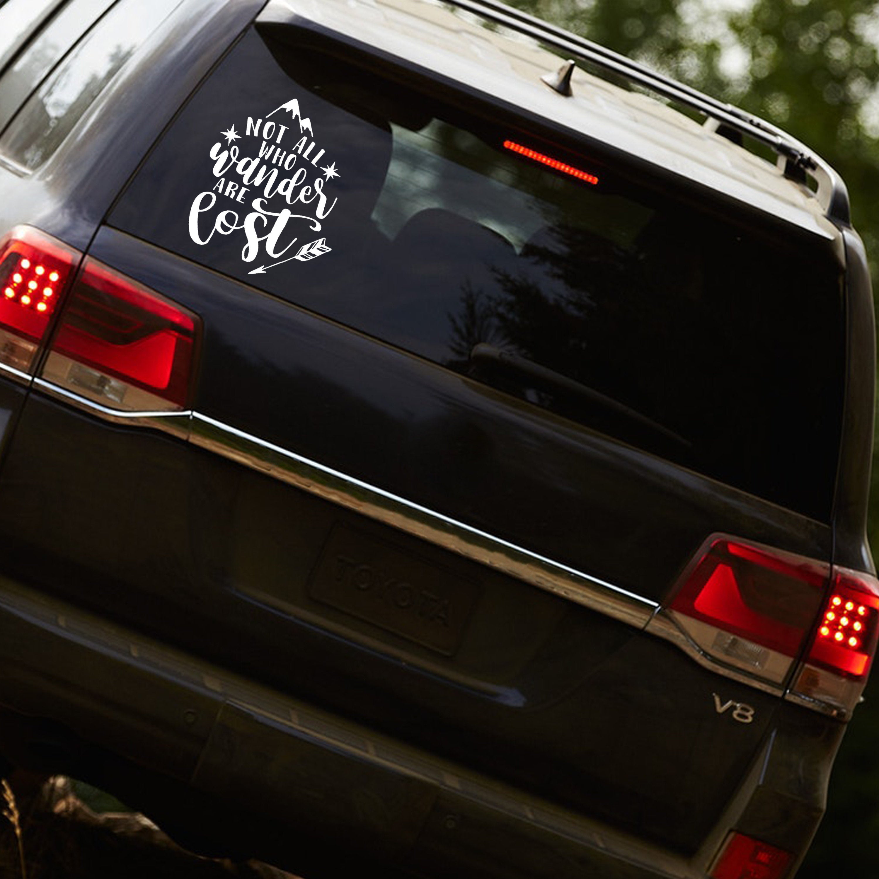 Not All Who Wonder Are Lost Car Decal - Family Car Decal- Custom Car ...